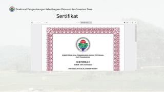 Pemeringkatan BUM Desa dan BUM Desa Bersama Periode Penetapan Tahun ...