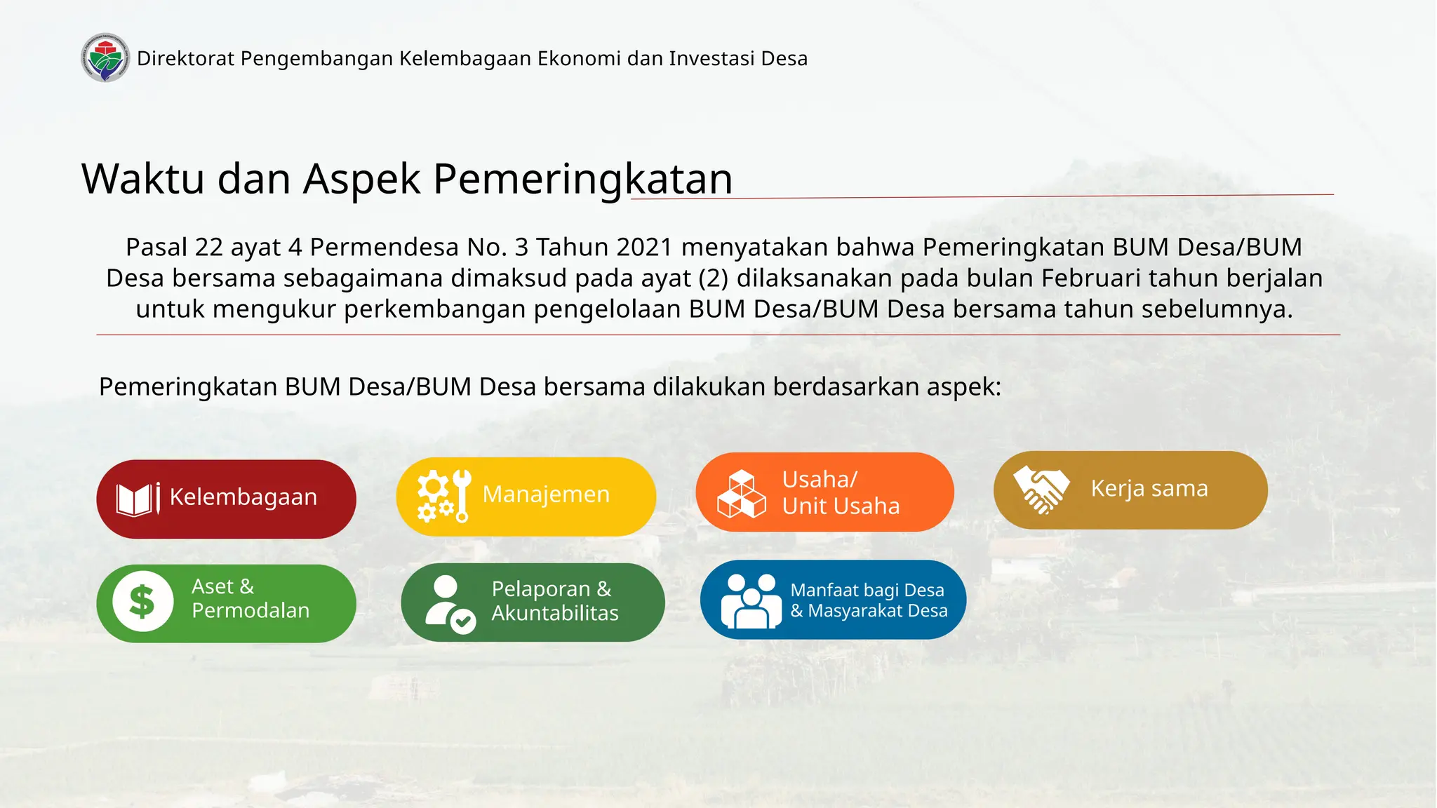 Pemeringkatan BUM Desa dan BUM Desa Bersama Periode Penetapan Tahun ...