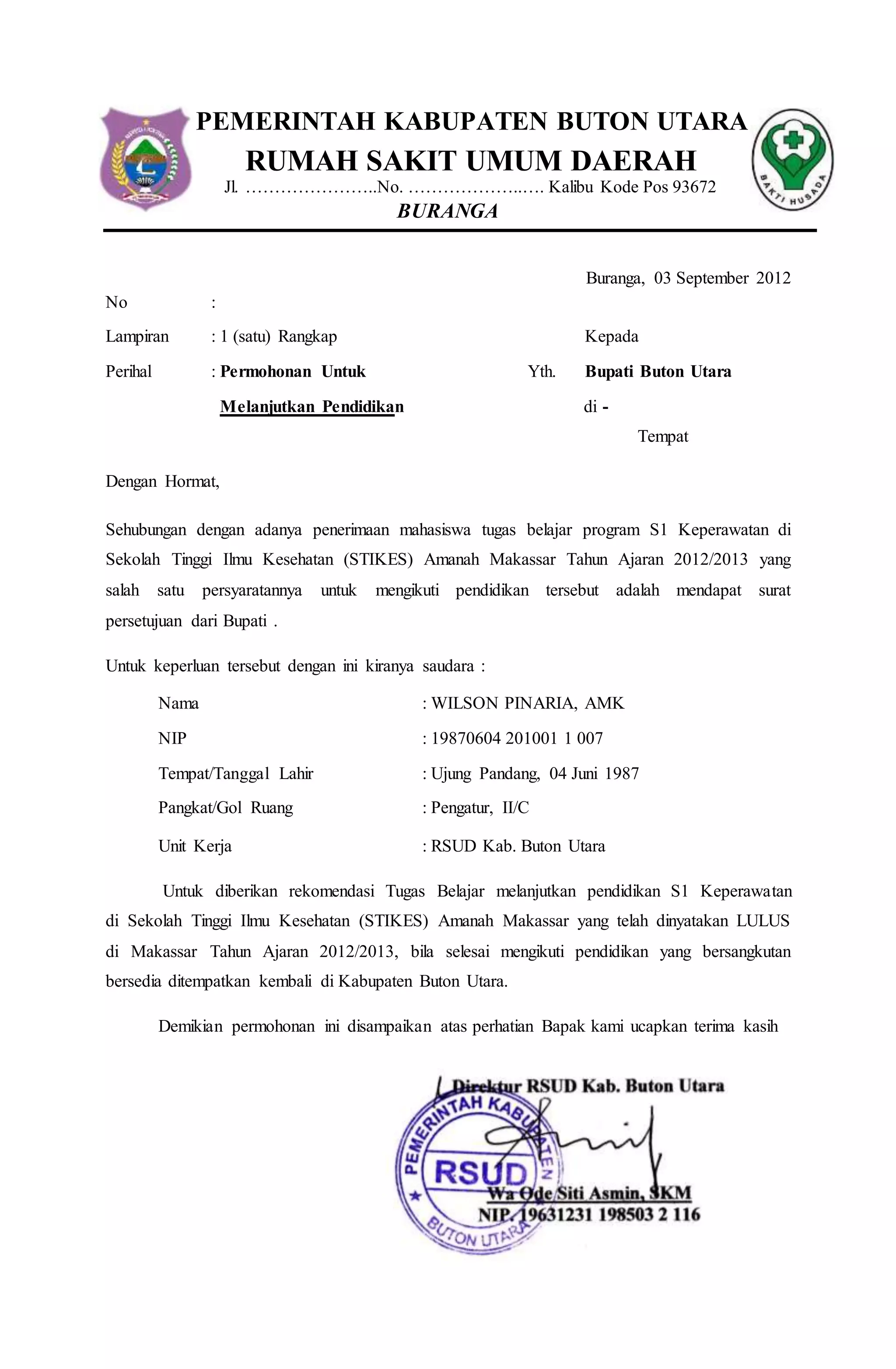 Pemerintah kabupaten buton utara | DOCX