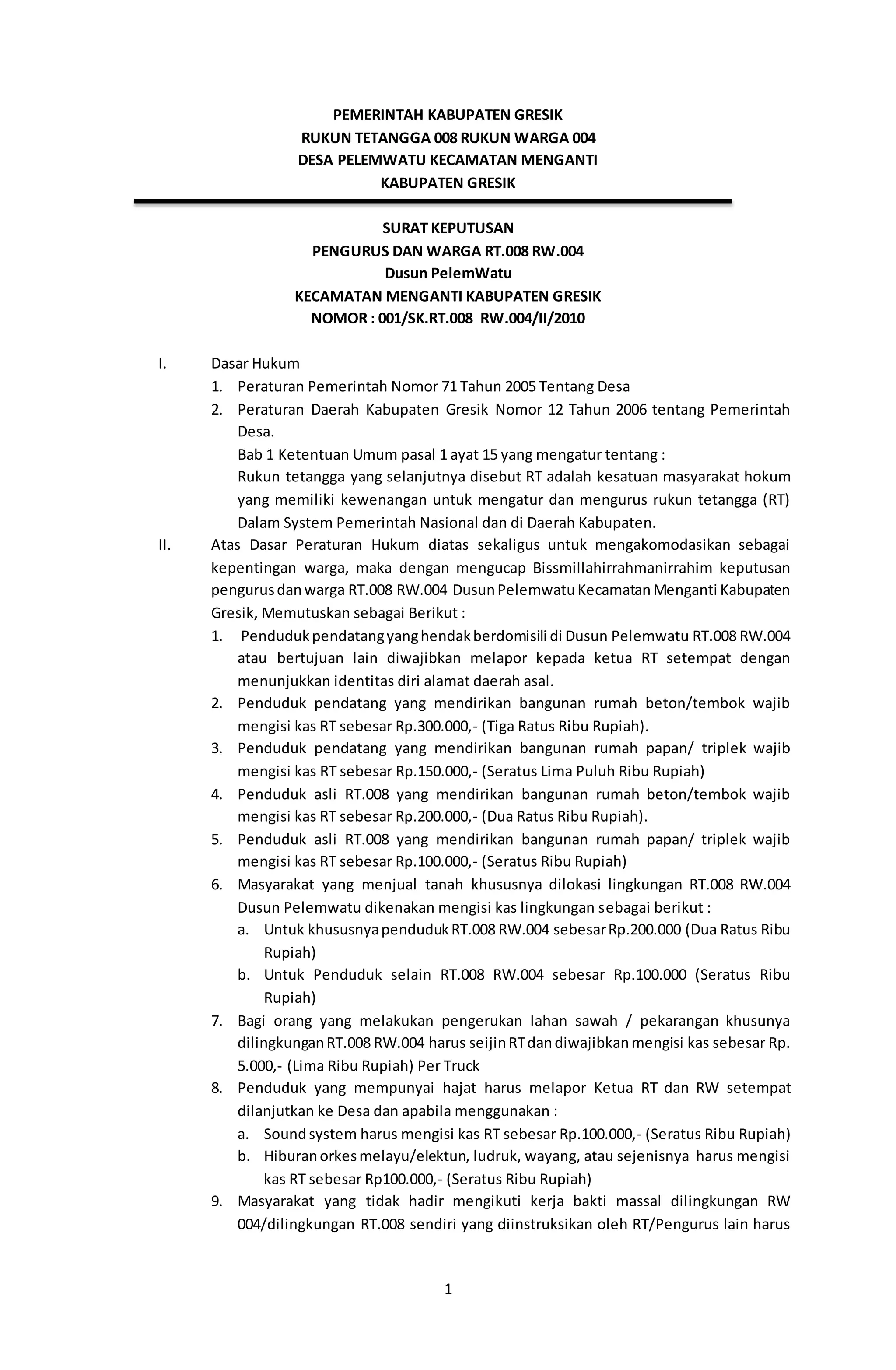 Pemerintah kabupaten gresik | PDF