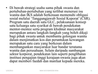 Pemerkasaan wanita dalam industri desa iaitu iks | PPT