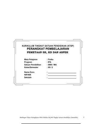 Pemetaan sk-kd-fisika-kelas-xii-semester-2 | PDF