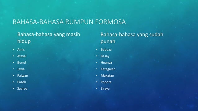 Pemetaan Rumpun Bahasa Austronesia | PPTX