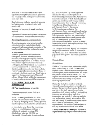 Pemetrexed 100mg and 500mg powder for concentrate for solution for ...