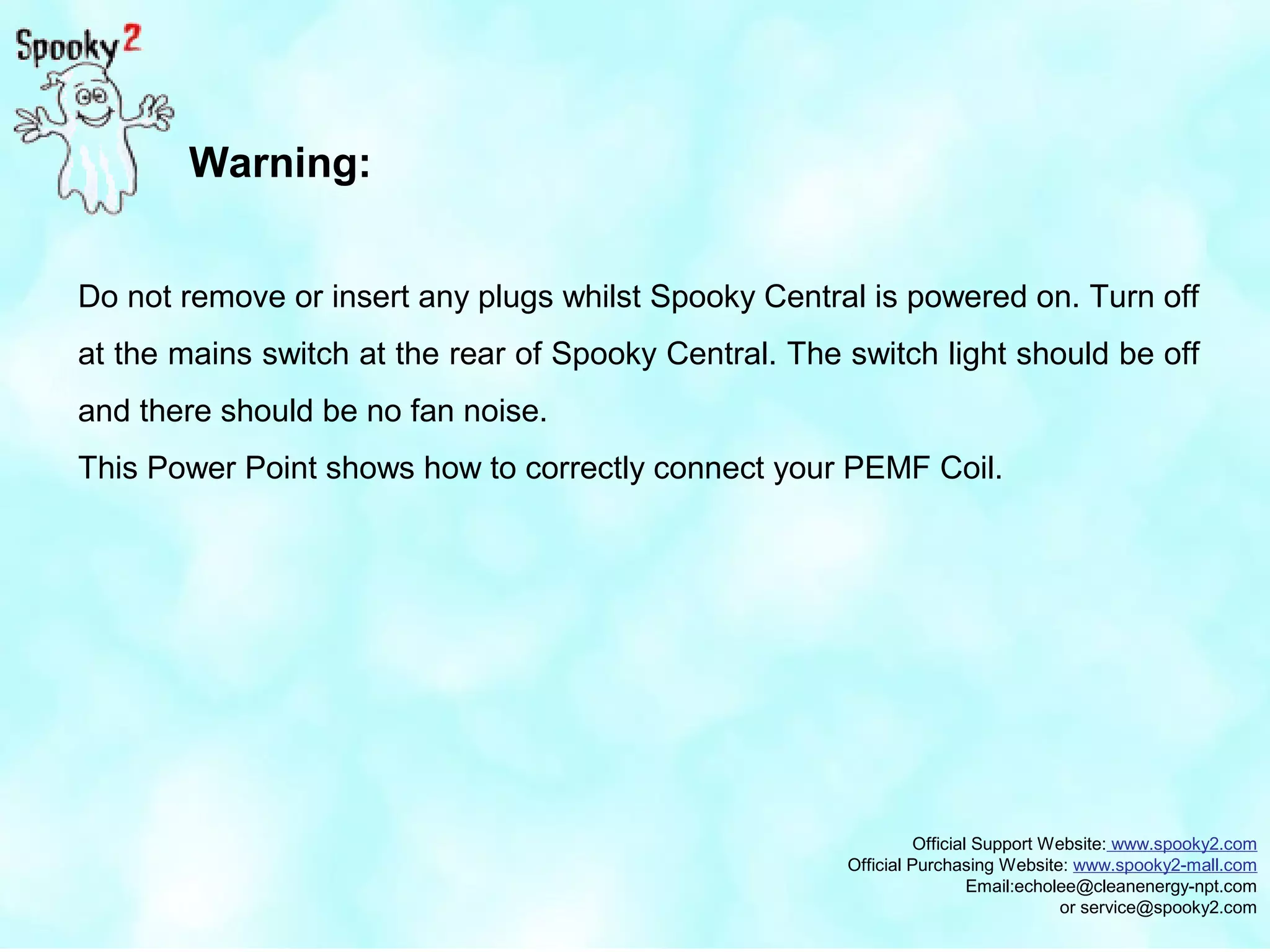 PEMF Coil - How to Connect with Spooky Central | PPT