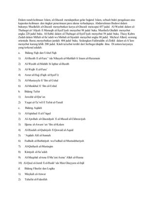 Pemikiran al ghozali | DOCX