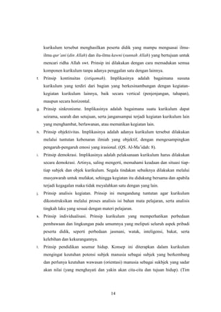 Pemikiran ali ahmad madkur tentang kurikulum pendidikan islam | PDF