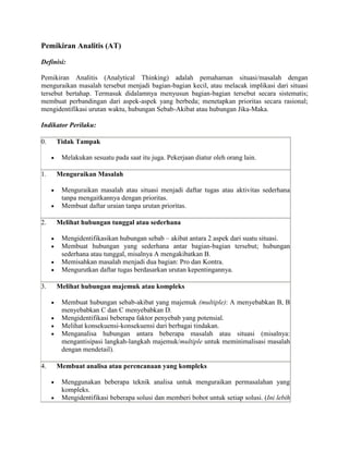 Pemikiran analitis | PDF