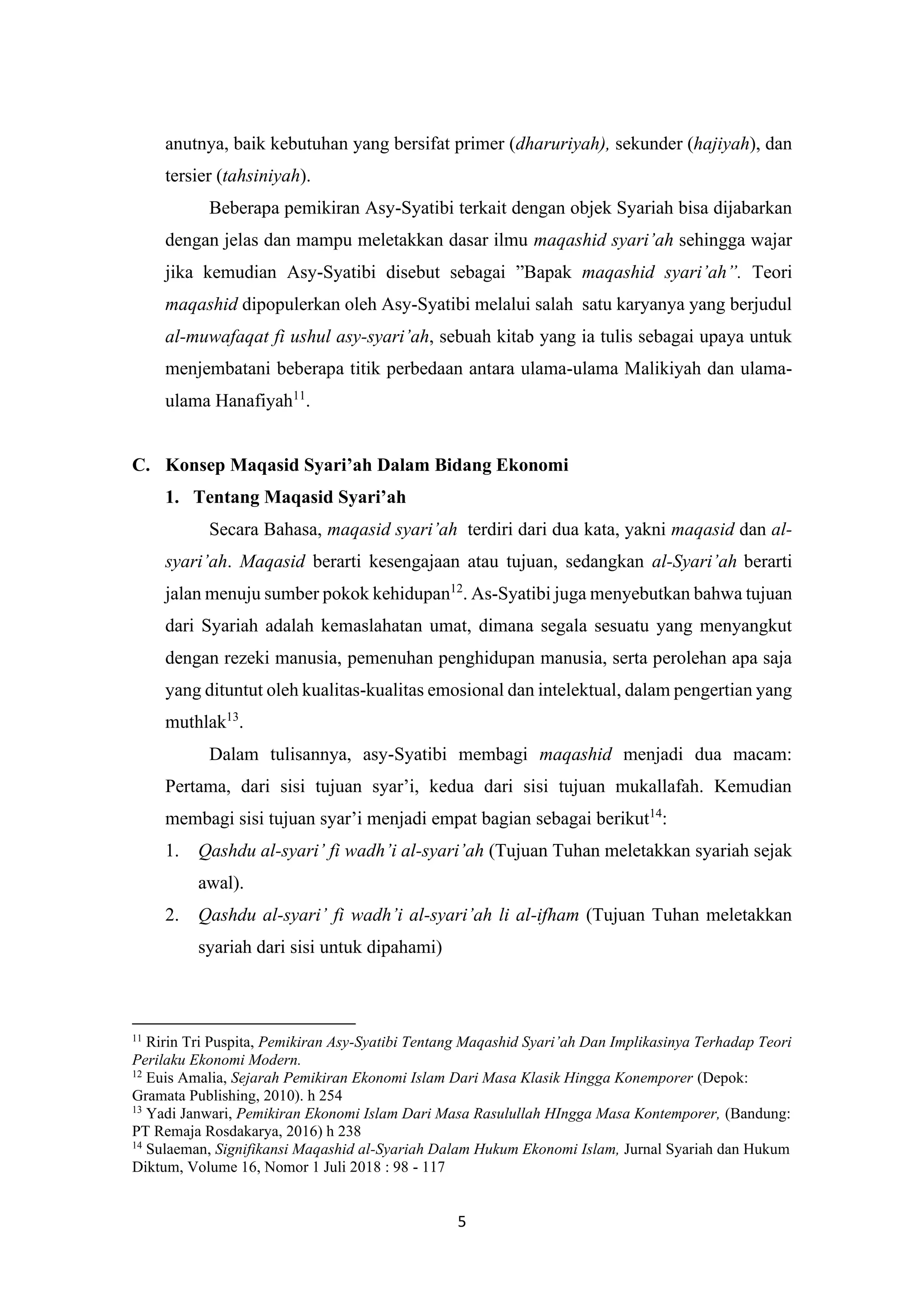 Pemikiran Ekonomi Islam Abu Ishaq Asy Syatibi | PDF