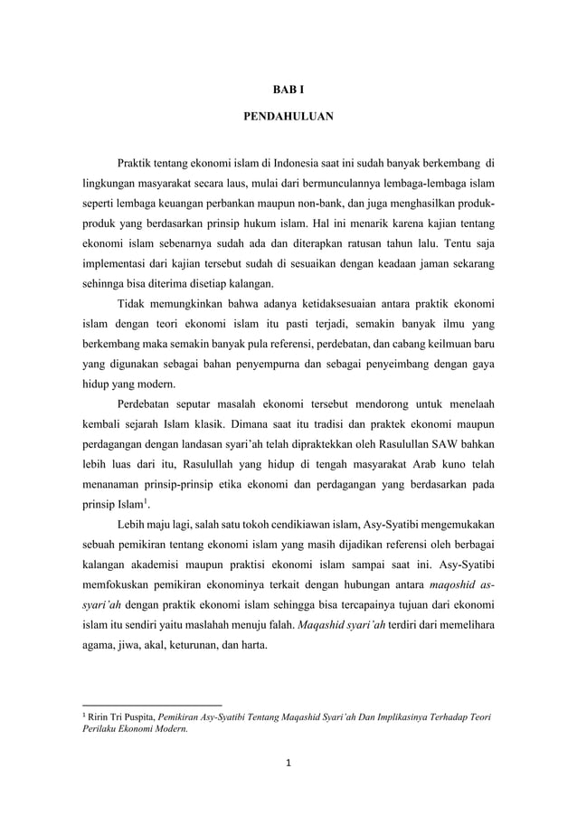 Pemikiran Ekonomi Islam Abu Ishaq Asy Syatibi | PDF