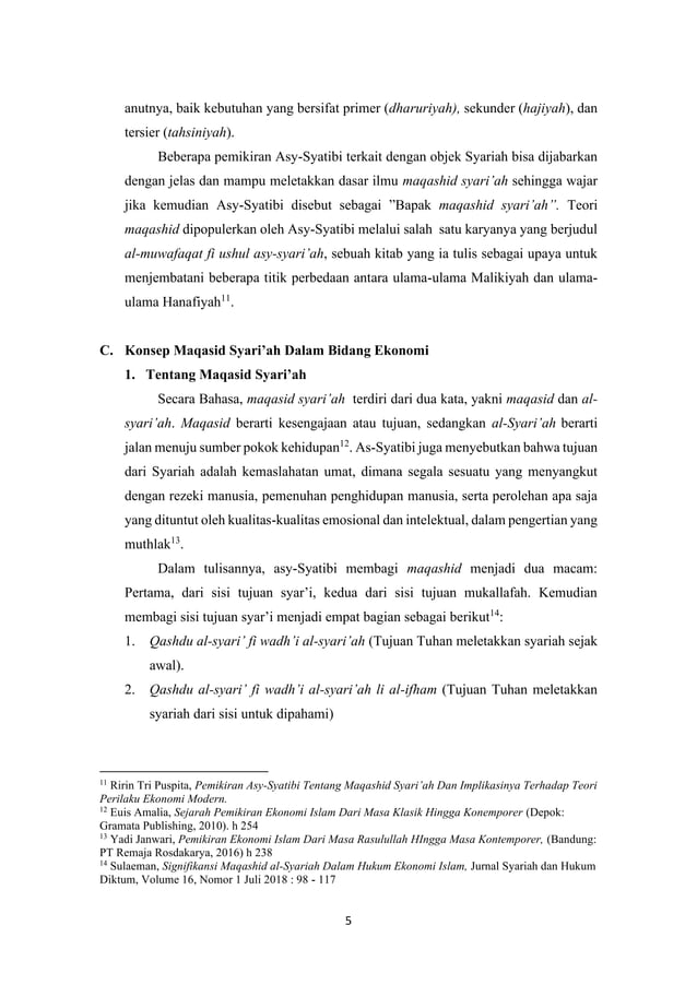 Pemikiran Ekonomi Islam Abu Ishaq Asy Syatibi | PDF