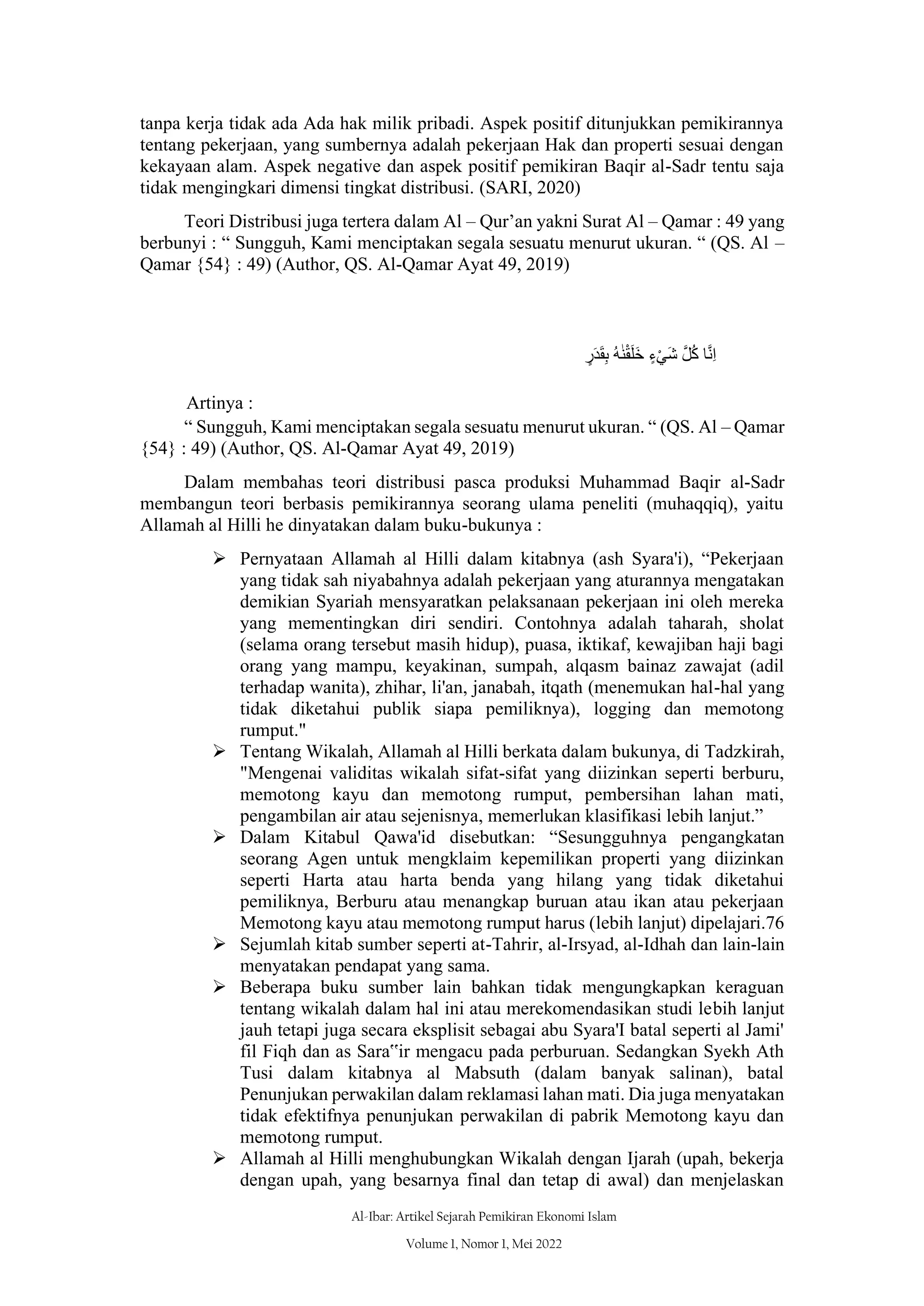 Pemikiran Ekonomi Islam Muhammad Baqir Ash – Sadr & Implementasi Di Zaman Sekarang..pdf