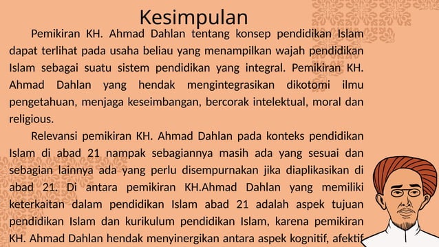 PEMIKIRAN KH Ahmad dahlan dalam materi tugas kuliah | PPTX