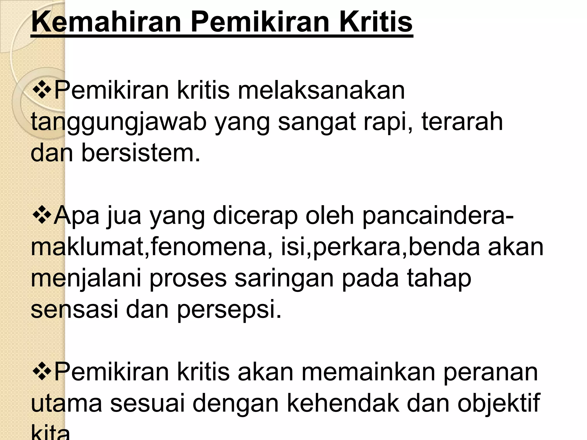 Pemikiran kritis | PPTX