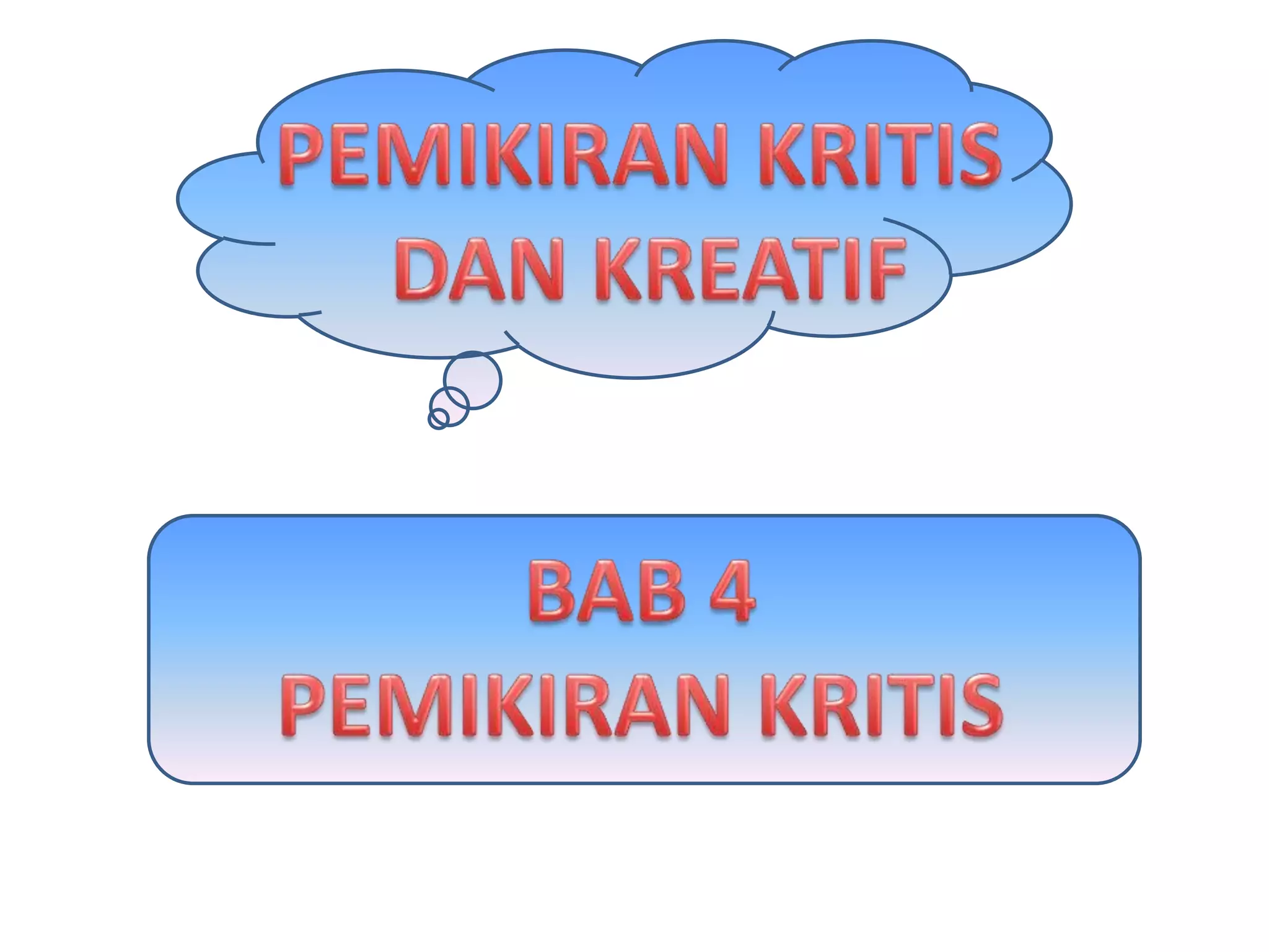 Pemikiran kritis | PPTX