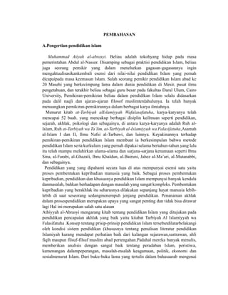 PEMIKIRAN M. ATIYAH AL-ABRASYI | PDF
