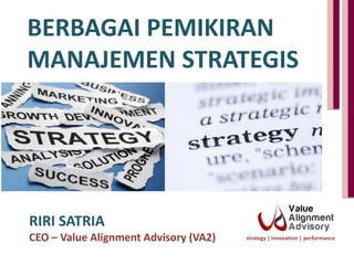 PEMIKIRAN MANAJEMEN STRATEGIS | PPT