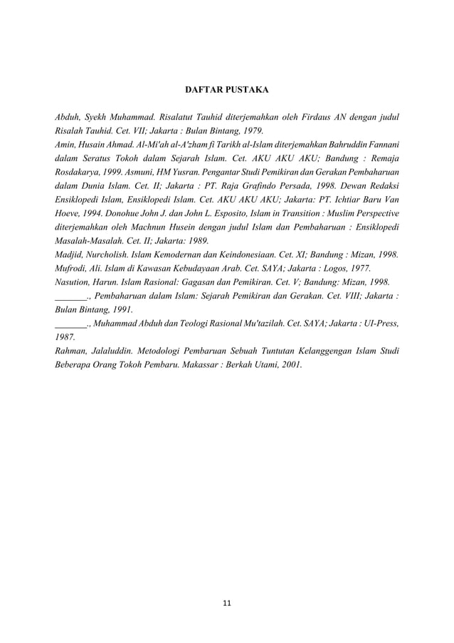 Pemikiran Modern dalam Islam 2 Muhammad 'Abduh (Anti Jumud, Rasional dan Pembaruan Pendidikan).doc