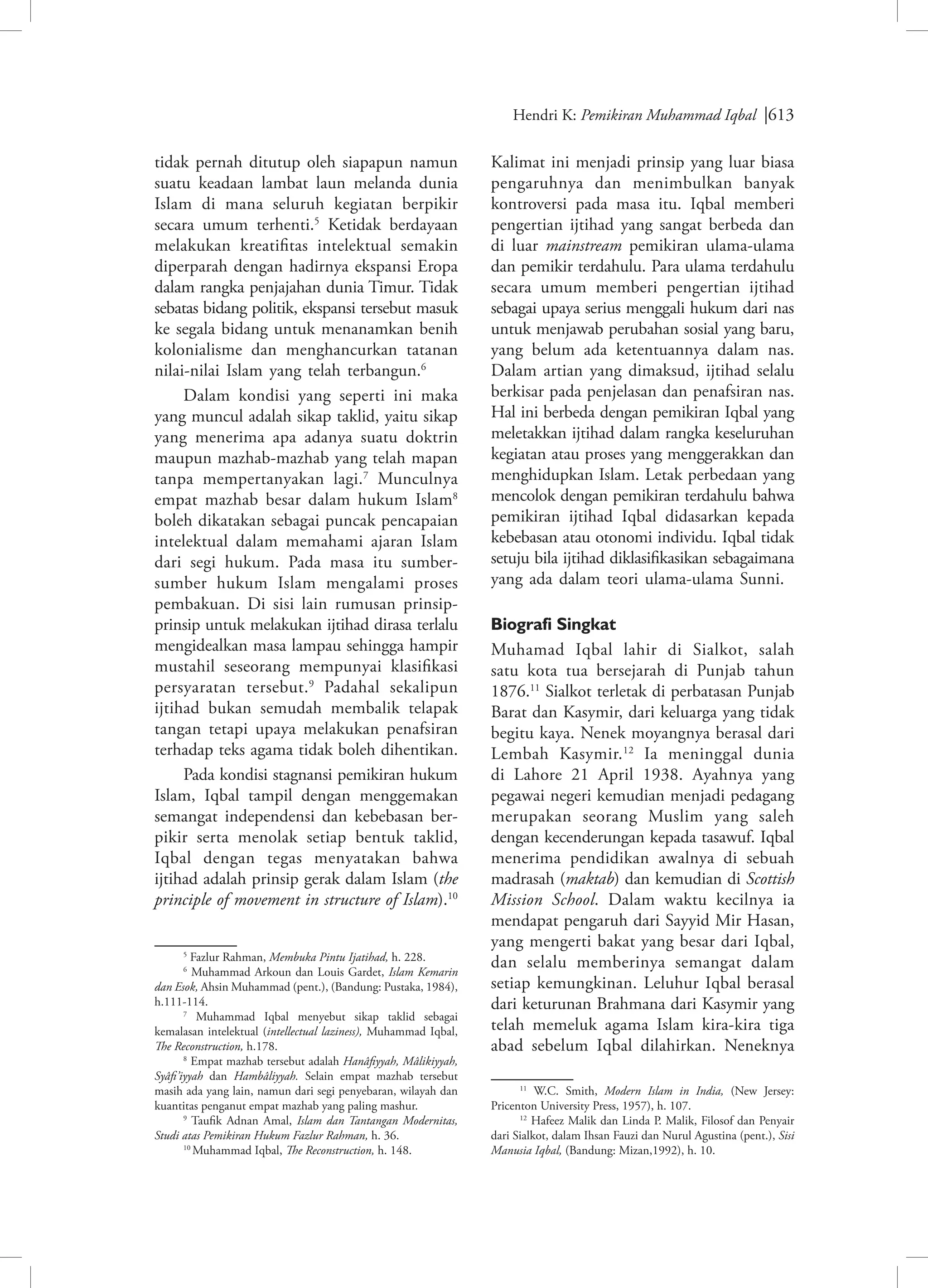 Pemikiran muhammad iqbal | PDF