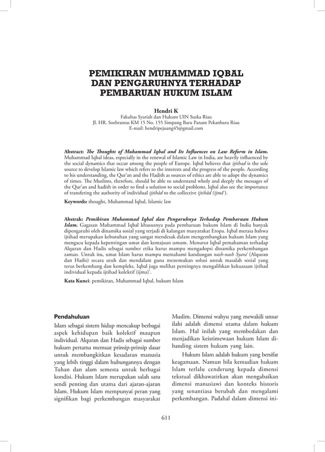 Pemikiran muhammad iqbal | PDF