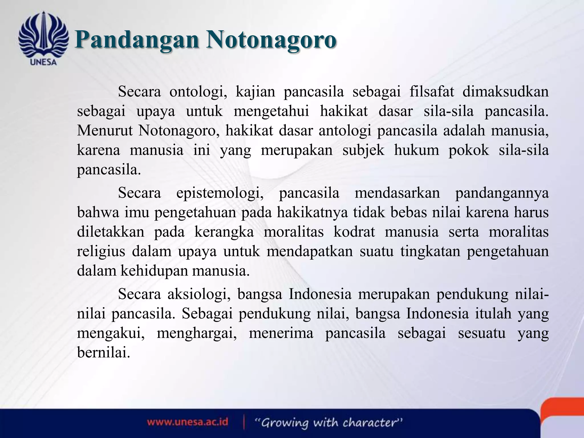 Pemikiran pancasila menurut tokoh notonagoro pend.pancasila naufal ...