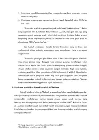 PEMIKIRAN PENDIDIKAN ISLAM DIMASA RASULULLAH.docx