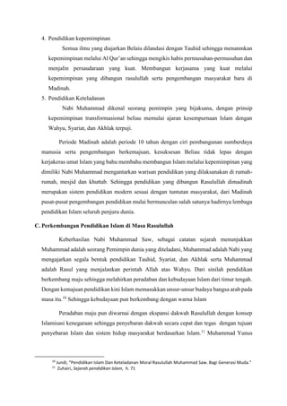 PEMIKIRAN PENDIDIKAN ISLAM DIMASA RASULULLAH.docx