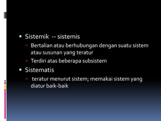 Pemikiran Sistemik | PPTX