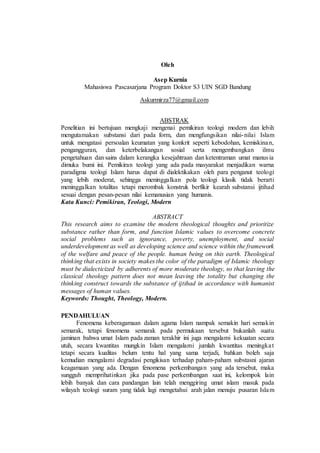 PEMIKIRAN TEOLOGI ISLAM MODERN.docx