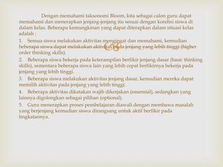 Pemikiran tokoh filsafat ilmu pendidikan menurut benjamin bloom | PPT