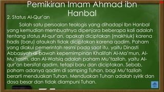 Pemikiran Ulama Salaf Imam Ahmad ibn Hanbal dan Ibnu Taimiyah | PPTX