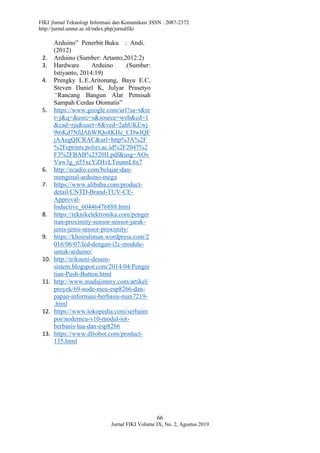 PEMILAHAN JENIS SAMPAH LOGAM DAN NON-LOGAM SKALA KECIL SECARA OTOMATIS ...