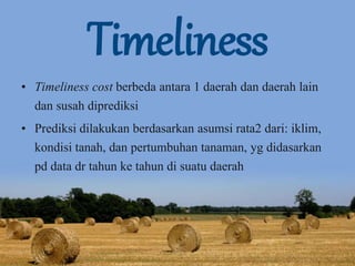 Pemilihan alat dan mesin pertanian (timeliness cost) | PPT