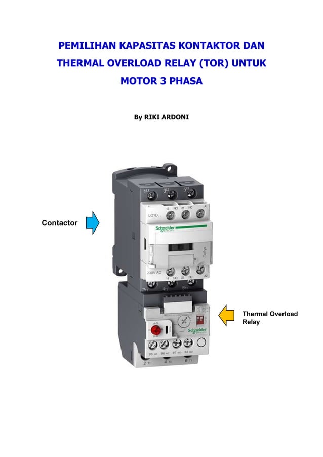 PEMILIHAN KAPASITAS KONTAKTOR DAN THERMAL OVERLOAD RELAY.pdf