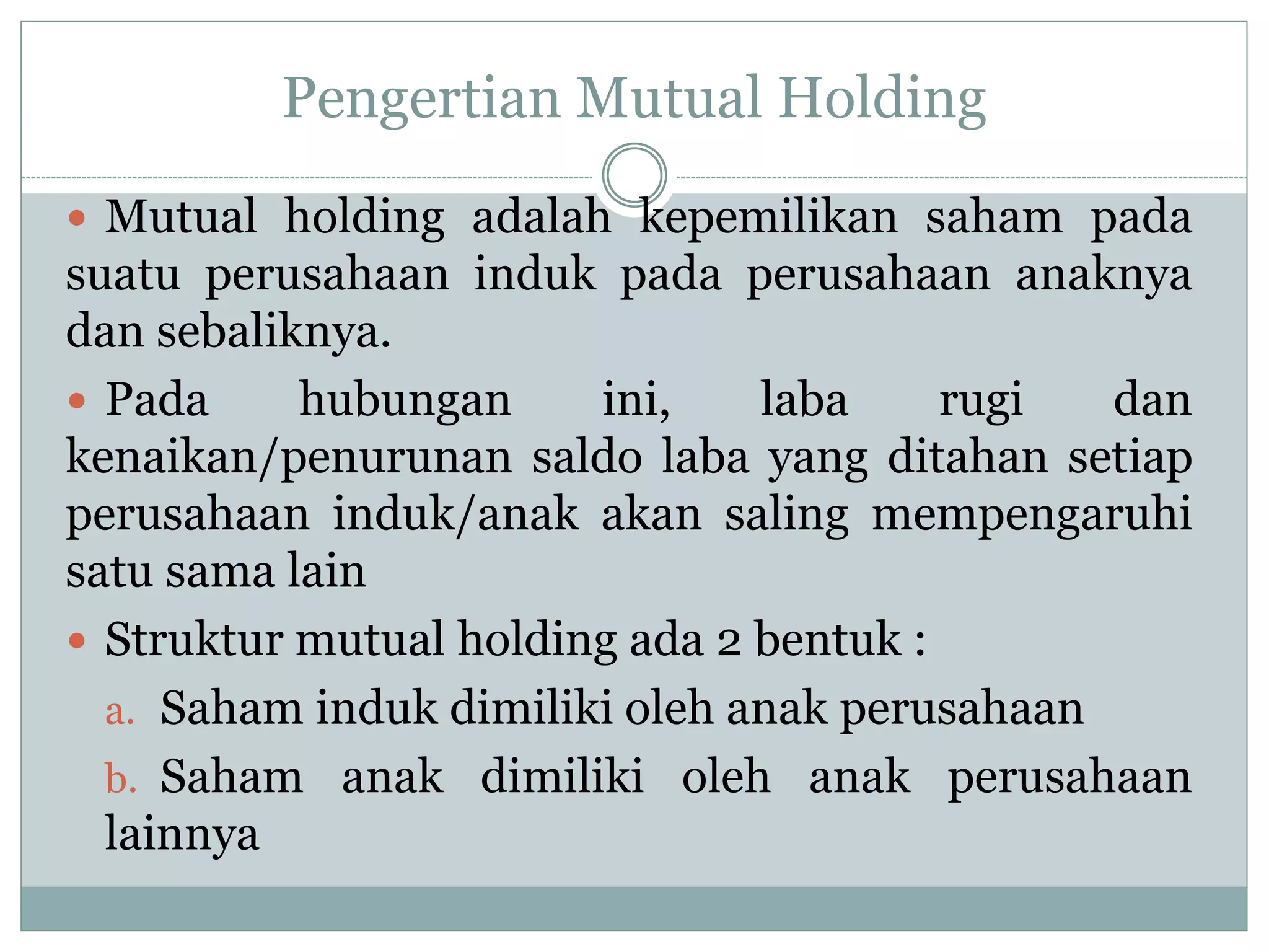 Pemilikan tidak langsung & saling memiliki saham | PPTX
