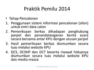 Pemilu 2014 dan masa depan demokrasi | PPTX