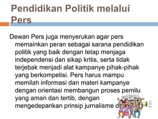 Pemilu sebagai sarana pendidikan politik guna mewujudkan persatuan | PPTX