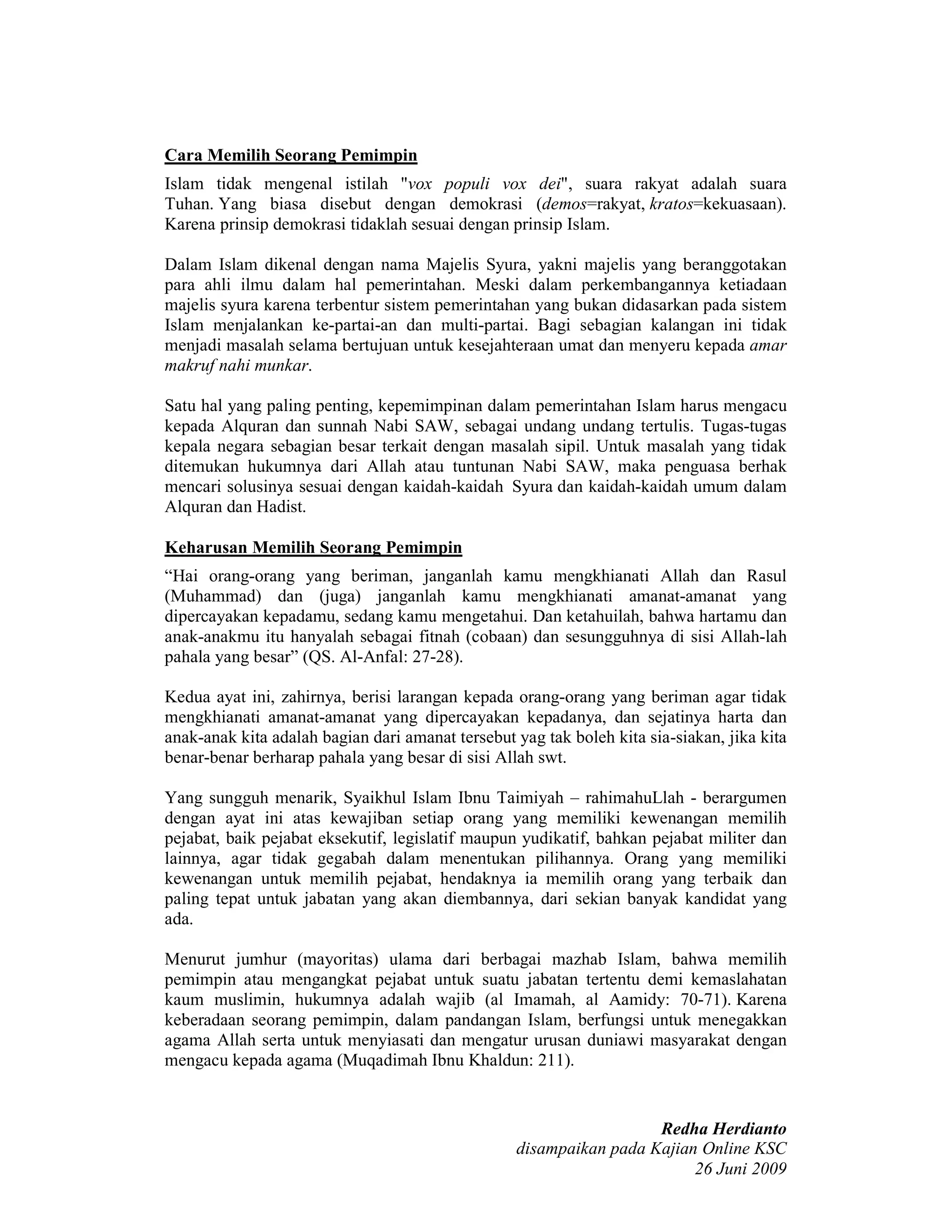 Pemimpin dalam-islam | PDF