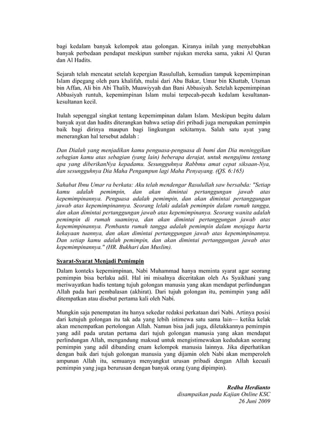 Pemimpin dalam-islam | PDF