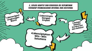 PPT ini berjudul Solusi Adaptif dan Rekayasa Ide Kepemimpinan Terhadap ...