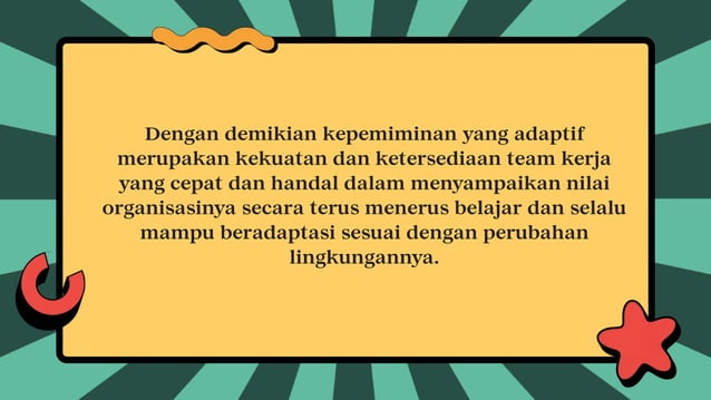 PPT ini berjudul Solusi Adaptif dan Rekayasa Ide Kepemimpinan Terhadap ...