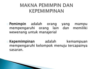 Pemimpin dalam perspektif islam | PPTX