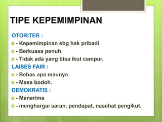 PRESENTASI PEMIMPIN dan KEPEMIMPINAN.pptx | Free Download