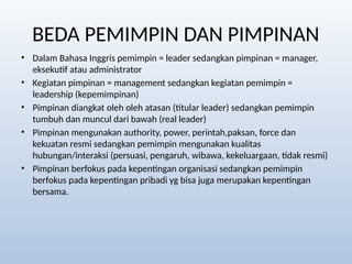 Materi Pemimpin Dan Kepemimpinan dalam kegiatan P5 | PPTX
