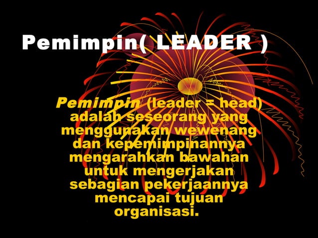 Pemimpin( leadership ) . ( 1 ) . | PPT