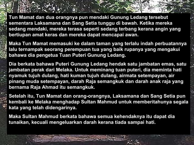 Peminangan Puteri Gunung Ledang (prosa tradisional) | PPT