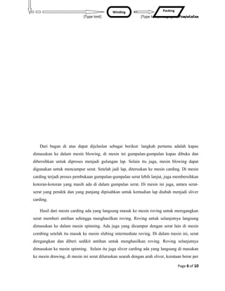 Pemintalan benang | DOC