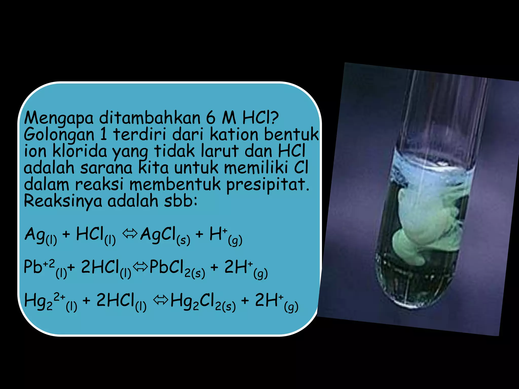 Pemisahan kation golongan satu 12-4 SMAKBO | PPTX