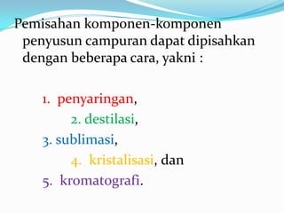 Pemisahan campuran 1 | PPTX