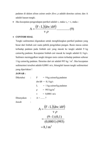 ITP UNS Semester 3, Satuan Operasi 2: Pemisahan secara mekanik | PDF